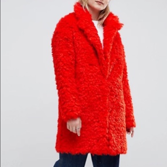 ASOS | Jackets & Coats | Asos Design Teddy Bear Texture Fluffy Coat 8 ...